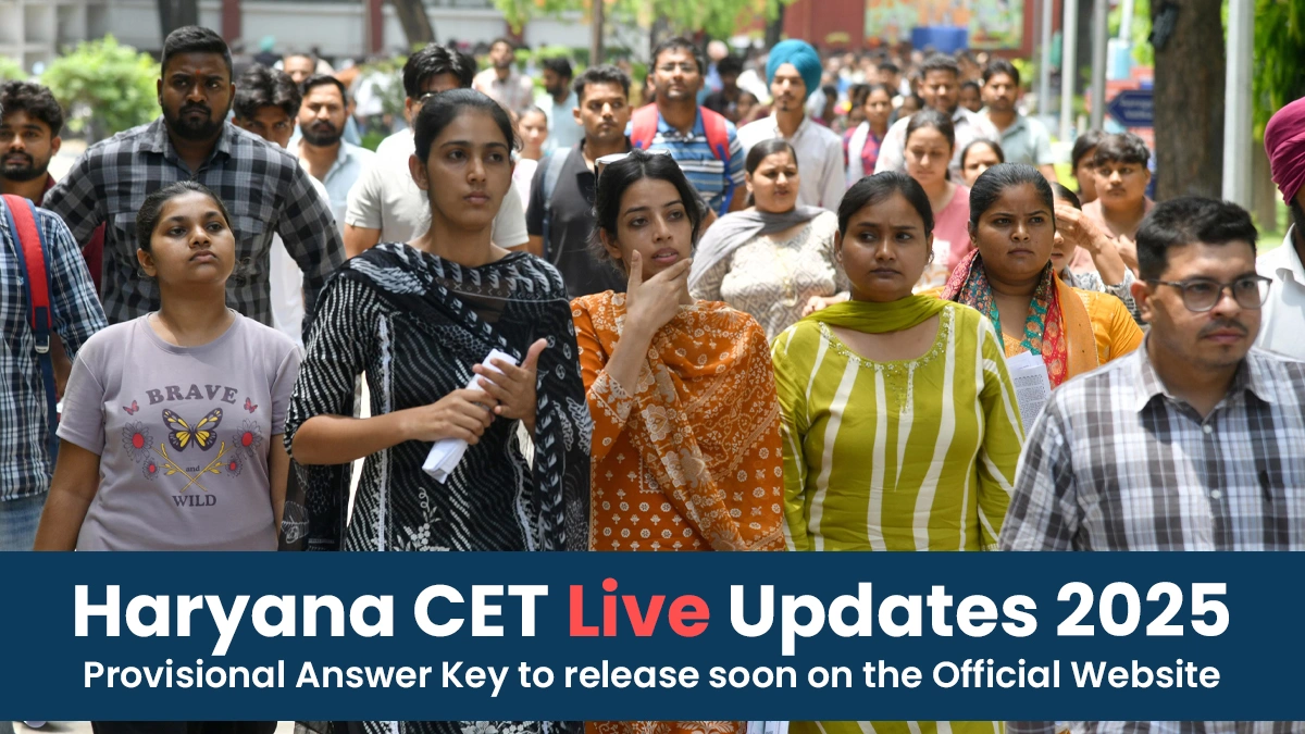 Haryana CET Live Updates 2025: Provisional Answer Key to Release Soon ...