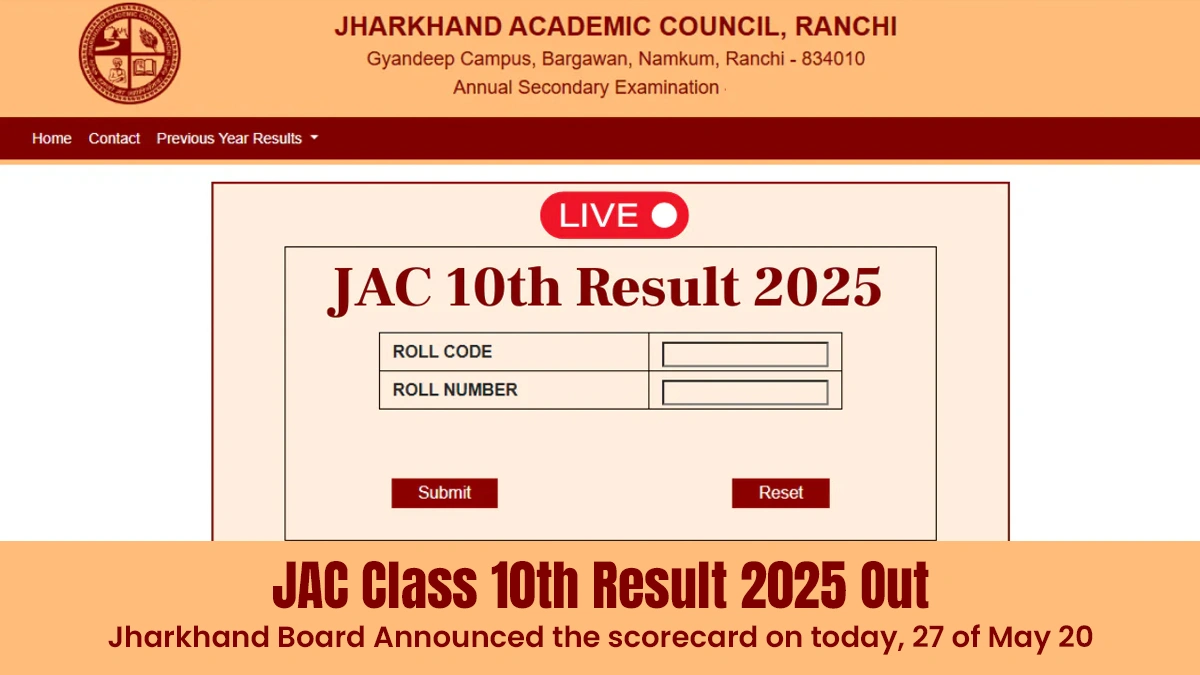 JAC Class 10th Result 2025 Out: Jharkhand Board Announced the Scorecard ...