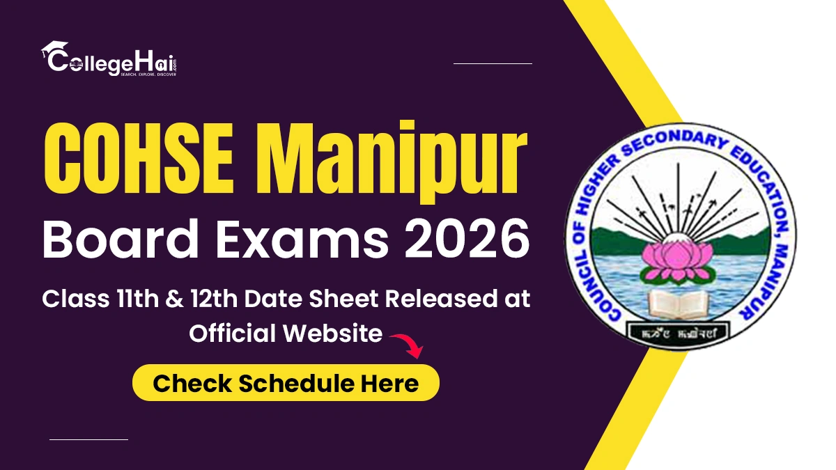 Manipur COHSE 2026: Class 11 & 12 Date Sheet Released