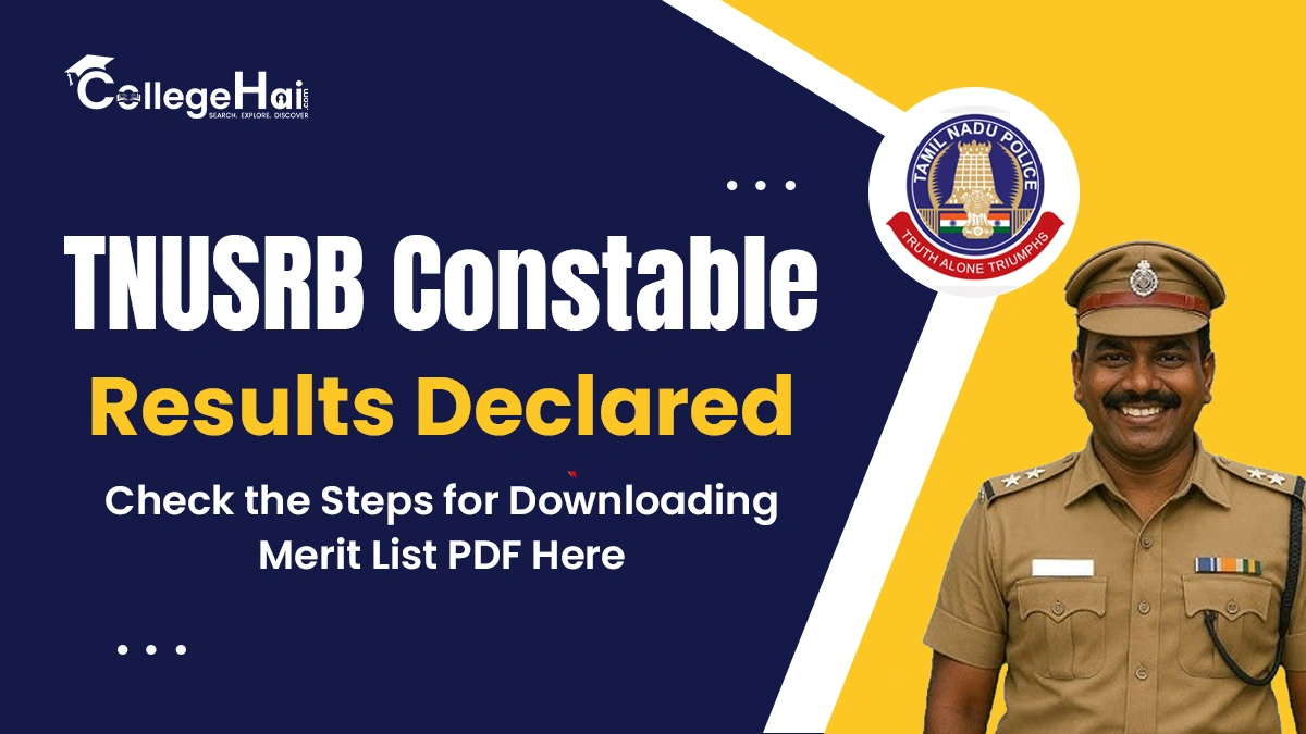 TNUSRB Constable Result Declared: Merit List PDF